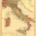 Italian Map Print Map 1890 Vintage Old Maps Antique Map Poster Map Wall ...
