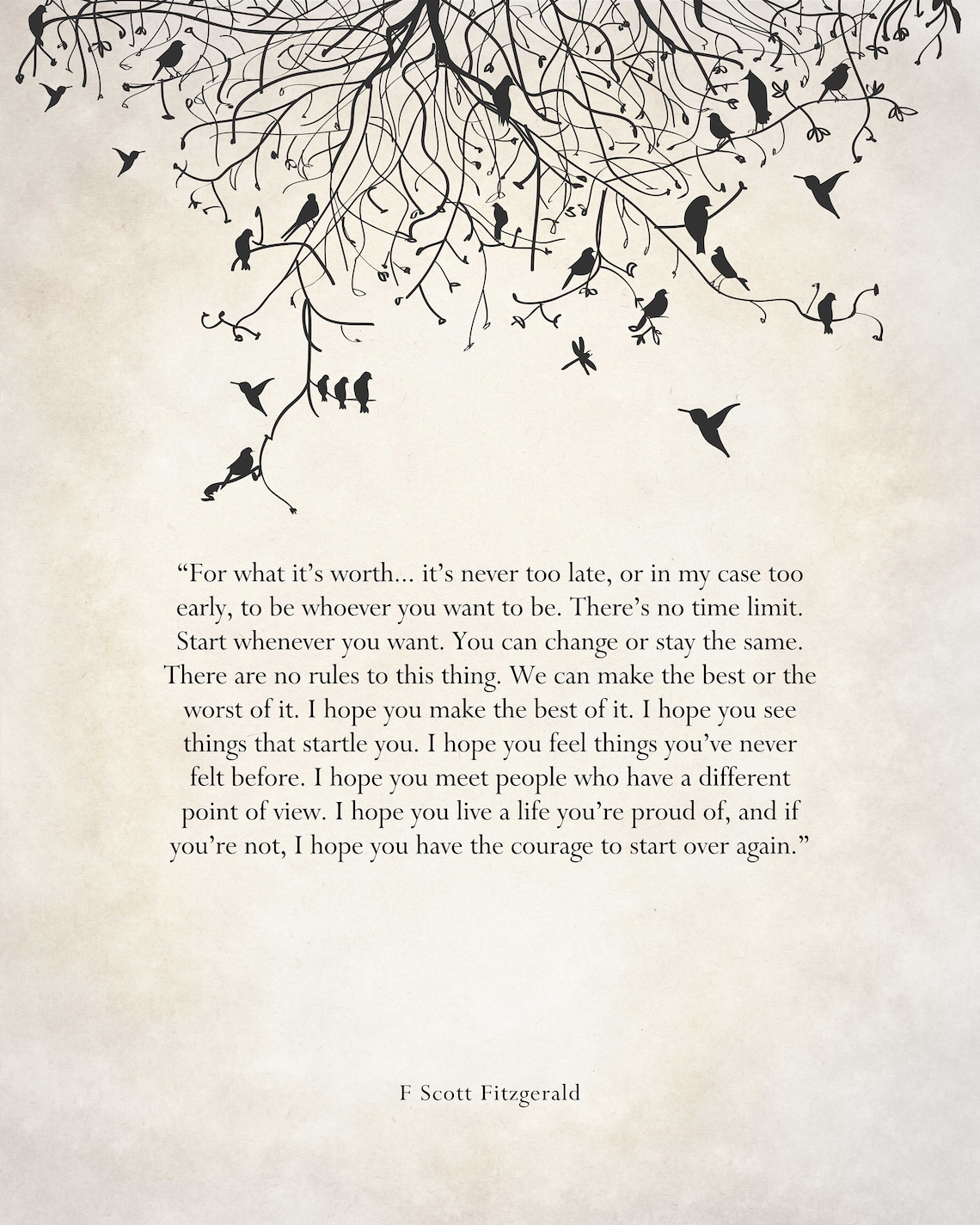 F Scott Fitzgerald Poem Wall Art - Inspirational Print, Inspirational ...