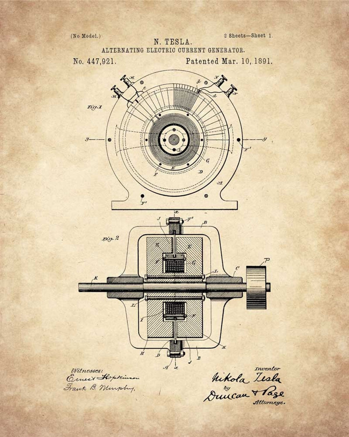 Tesla Patent Prints Set of 3 Tesla Invention Patent Art Set | Etsy