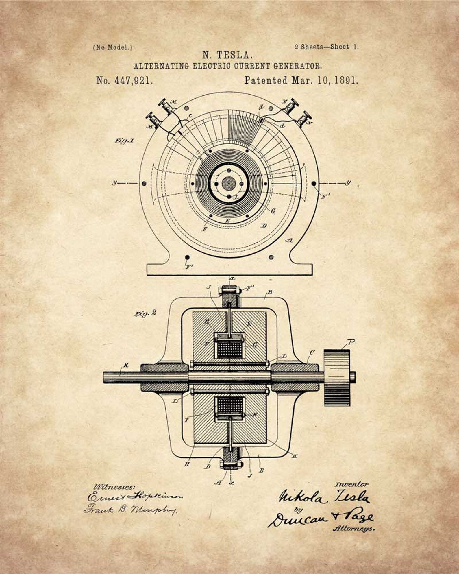 Tesla Patent Prints Set of 3 Tesla Invention Patent Art Set - Etsy