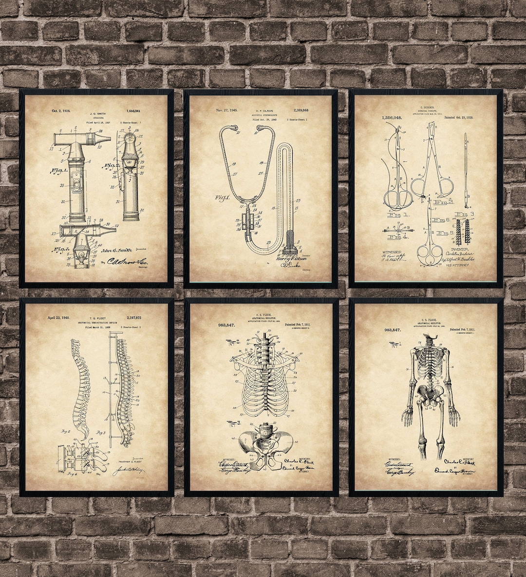Doctor Patent Prints Set, Doctor Gift, Medical Student Gift, Medical ...