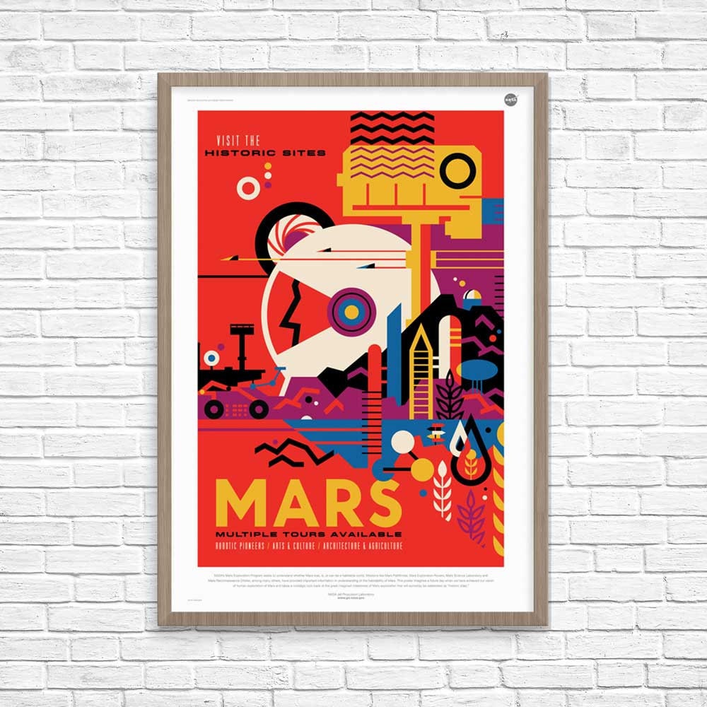 Mars Poster Mars Travel Space Poster NASA Space Travel | Etsy