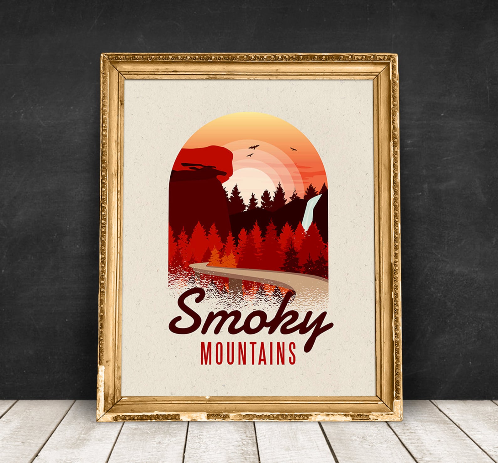 Great Smoky Mountains National Park Poster Vintage Smokey | Etsy