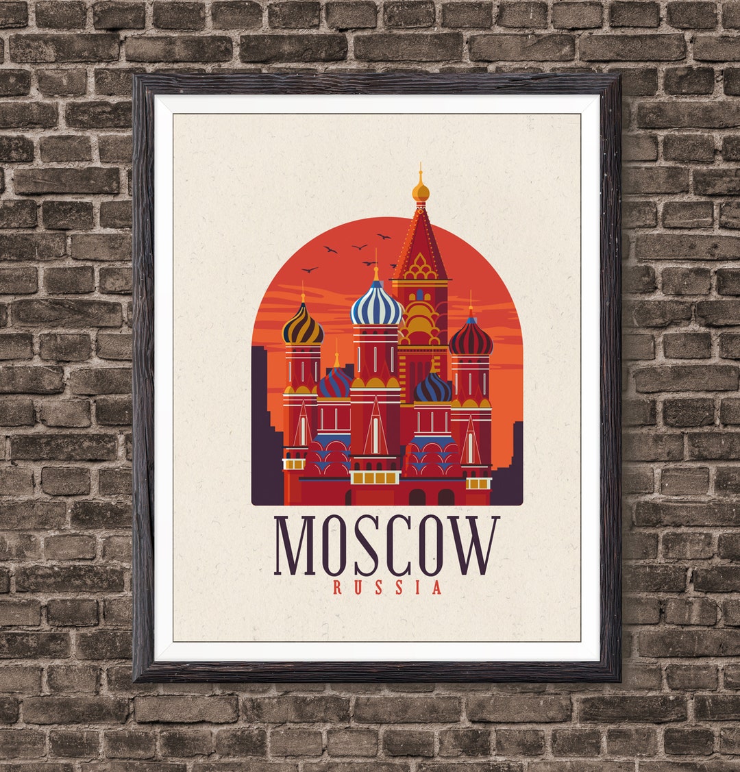Moscow Print Home Decor, Gift Decor Moscow Poster, Moscow Wall Art ...