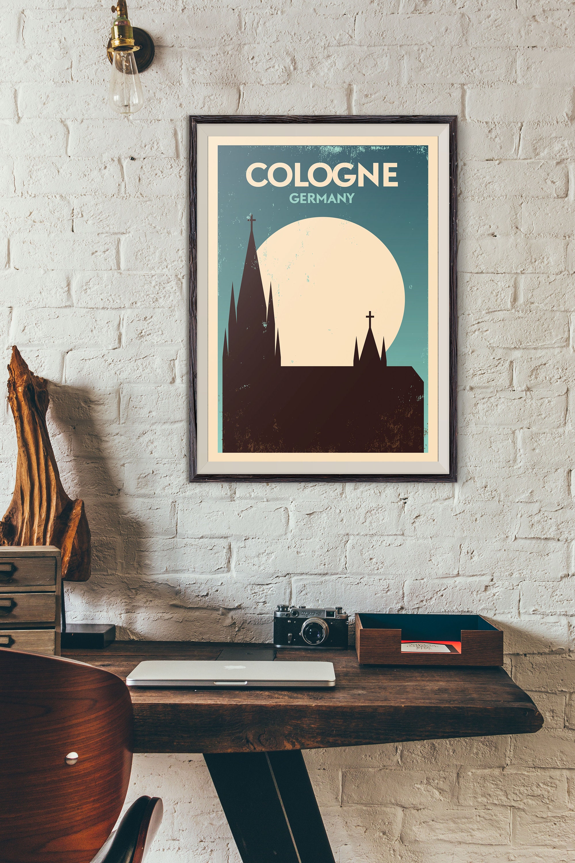 Cologne Germany Travel Poster Travel Decor Cityscape Print - Etsy