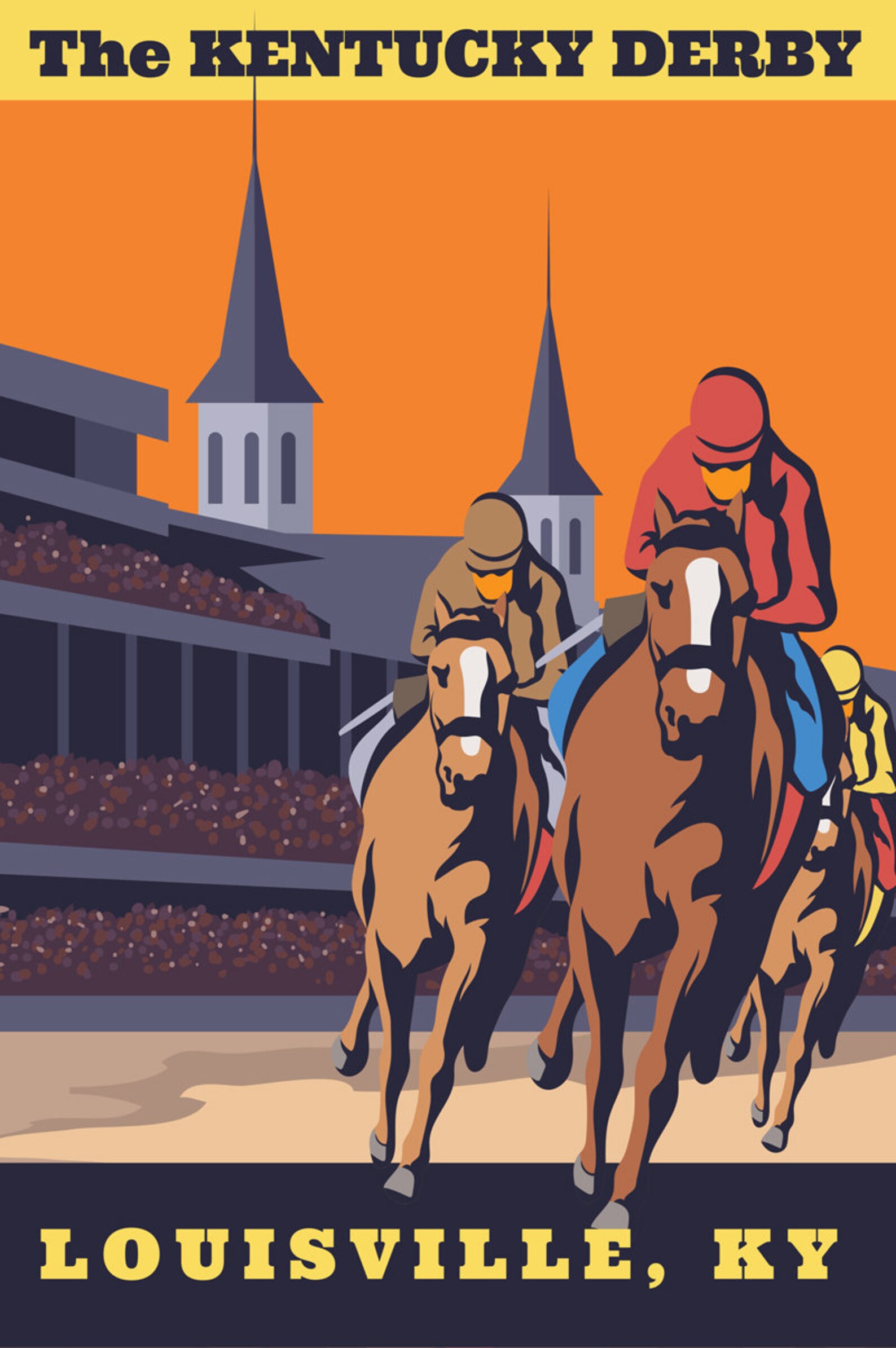 Kentucky Derby Travel Poster Printed Poster Kentucky Derby | Etsy