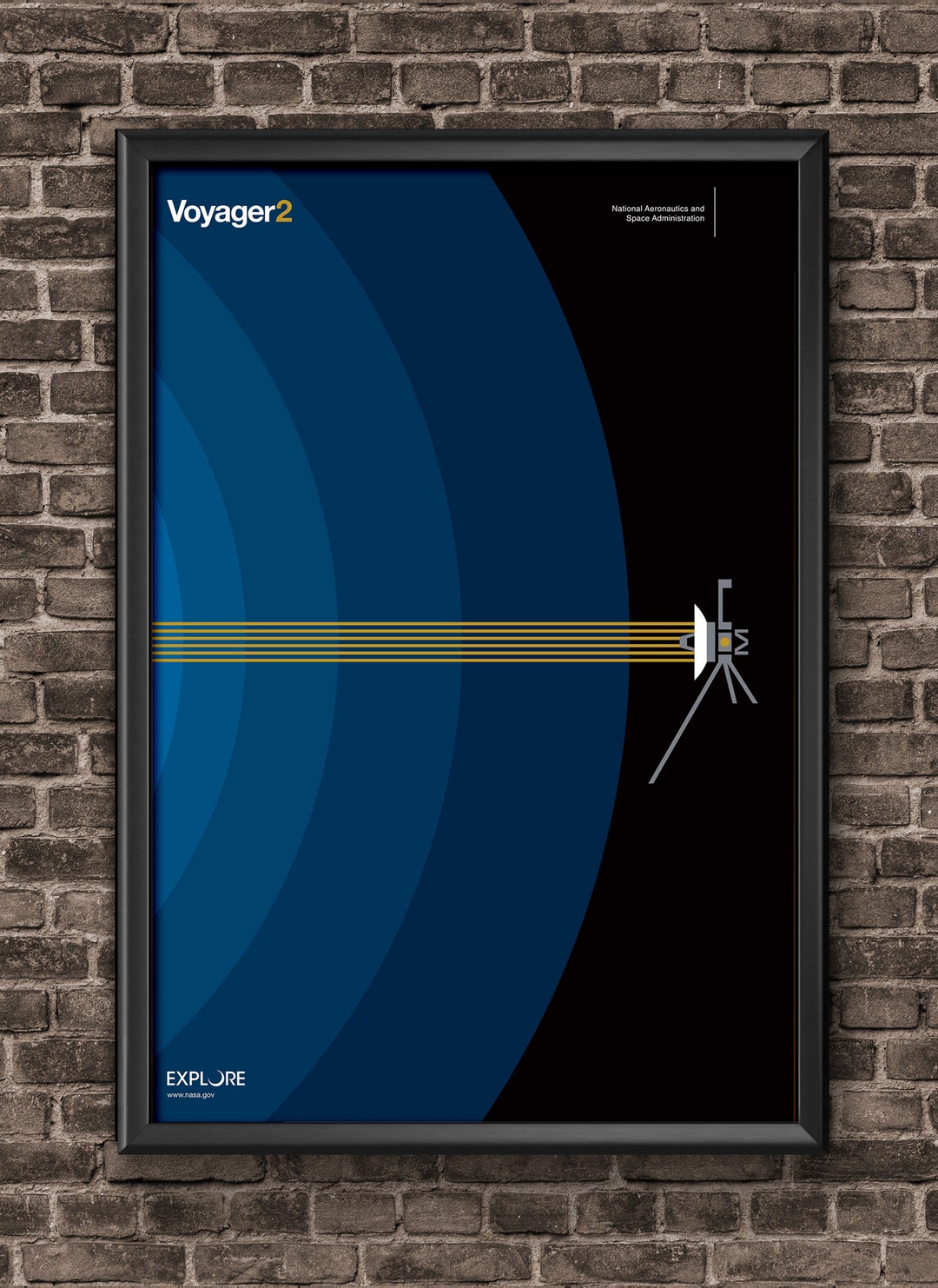 Voyager NASA Travel Poster -space Poster, Boys Room, Home Decor, Unique ...