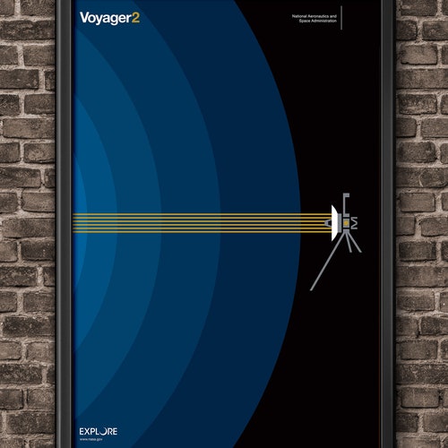 Voyager NASA Travel Poster space Poster Boys Room Home - Etsy