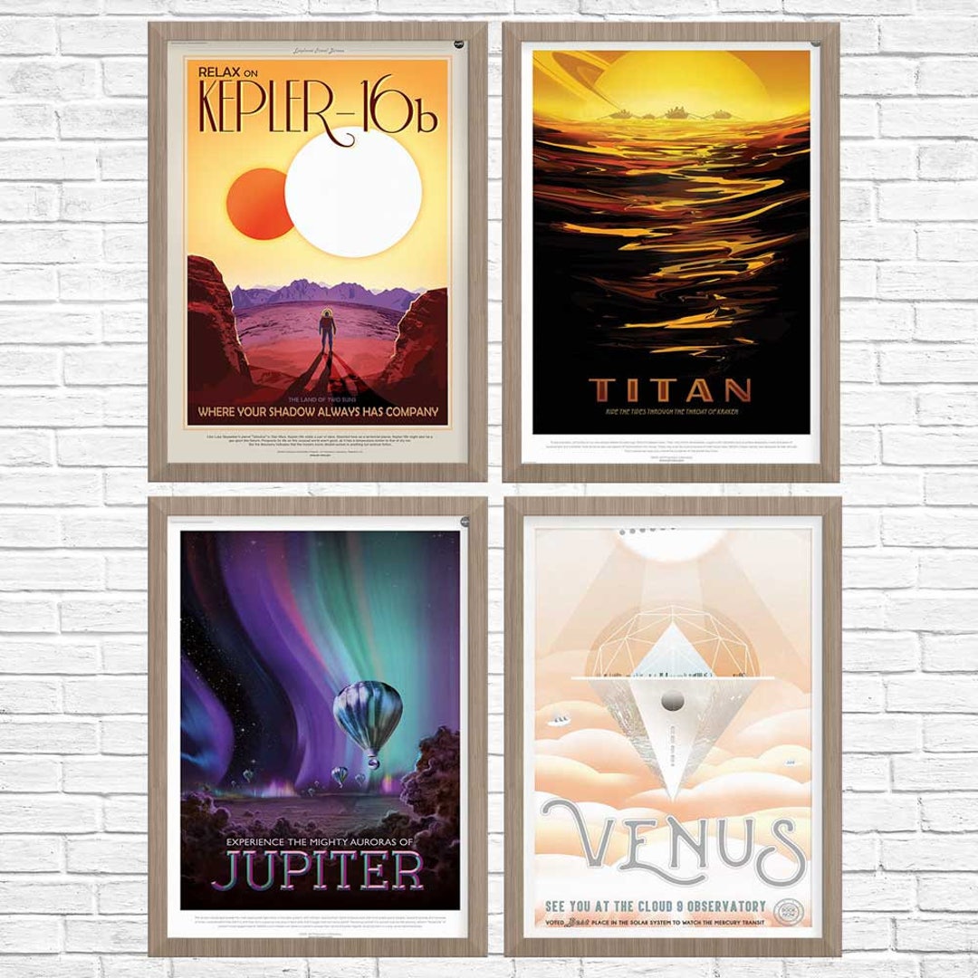 SPACE Posters, Space Travel, Exoplanet, Nasa Poster Set, Nasa JPL, Nasa ...