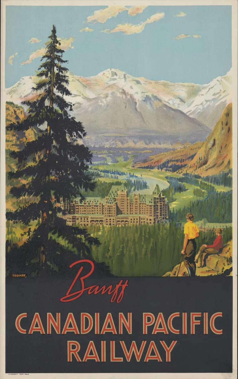 Canada Poster Canadian Pacific Railway Canada Travel Poster - Etsy Canada