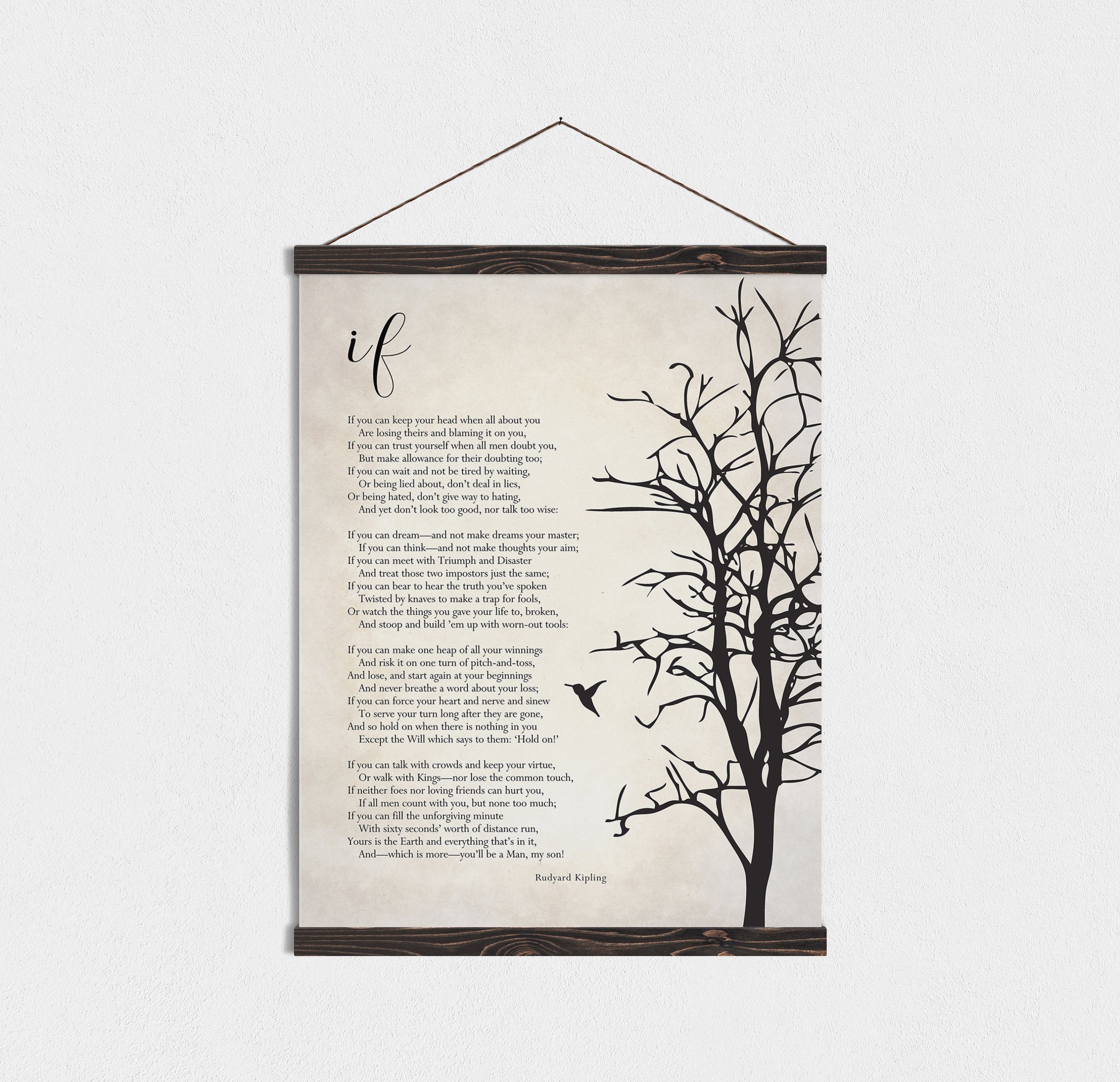 If Kipling Poem Magnetic Framed Art poem Wall Art | Etsy