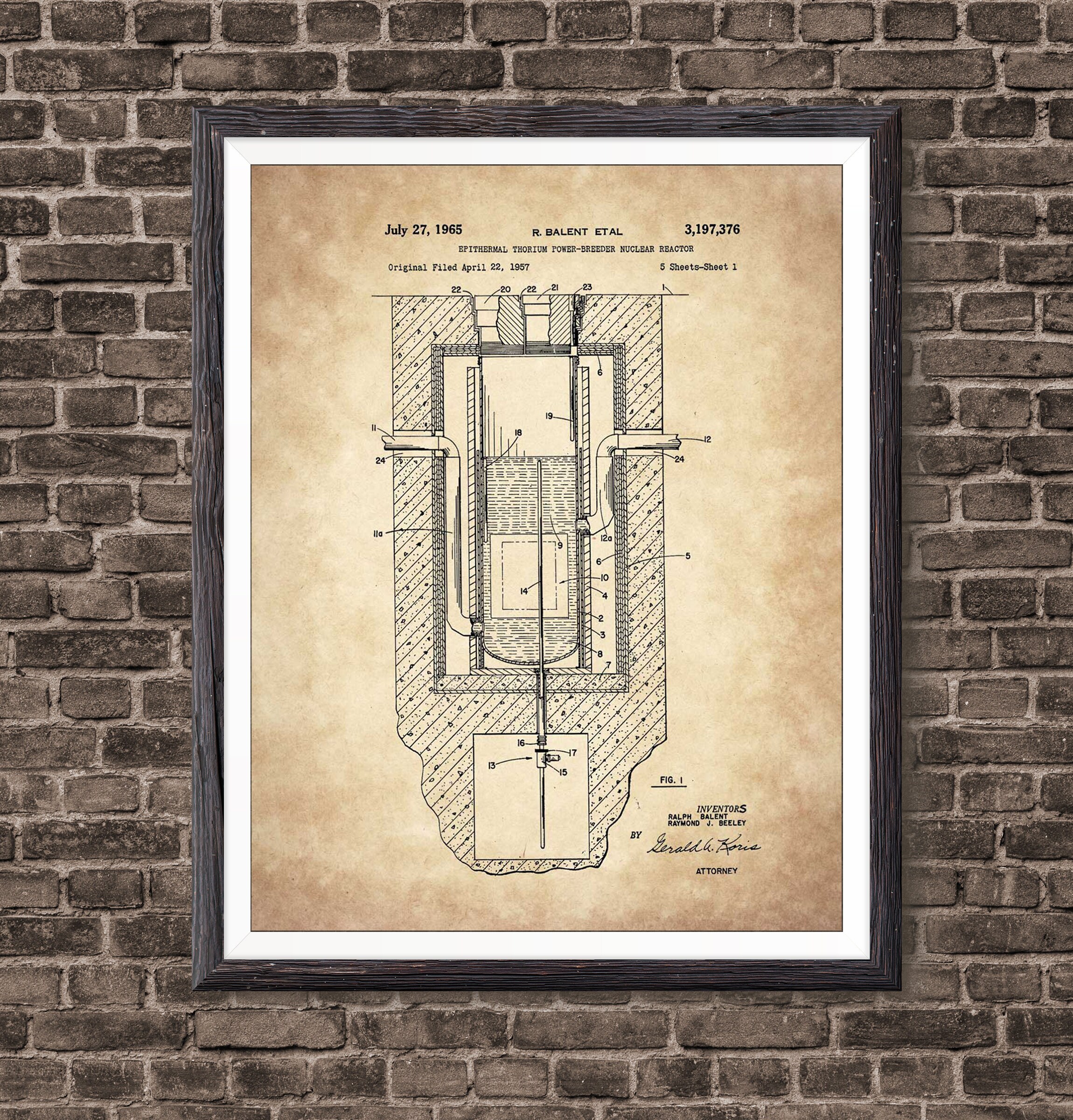 Nuclear Fusion Patent Art Invention Mad Scientist Gift | Etsy