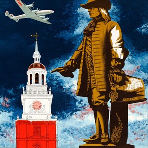 TWA Airline Philadelphia Poster, Travel Decor - Etsy