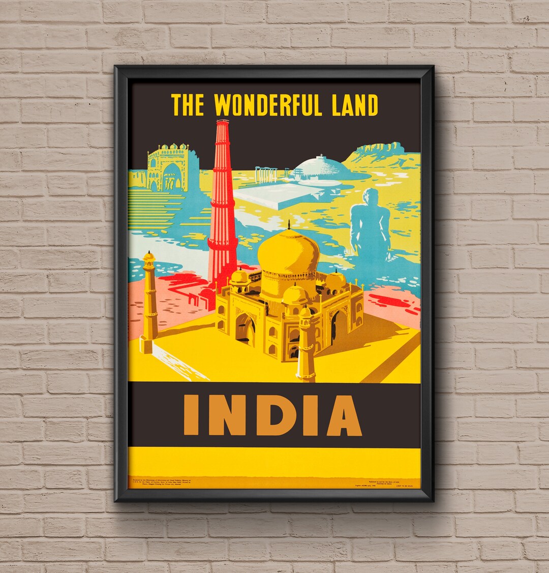 India Travel Poster, India Art, India Print, India Poster, Travel India ...