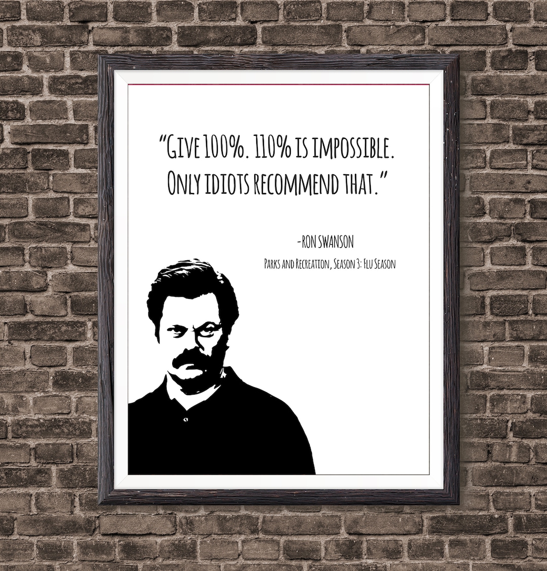 Ron Swanson Quote Poster Parks and Recreation Quote Print, TV Quote ...