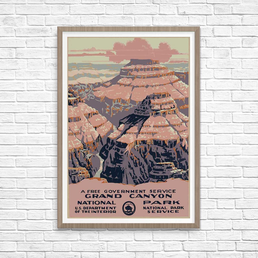 Grand Canyon National Park Poster, Vintage WPA Art Print - Etsy