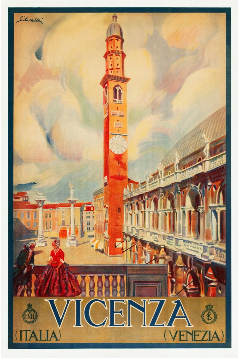 Vicenza Travel Posters Venice Poster Venice Print Venice - Etsy