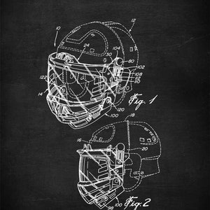 Ice Hockey Wall Art, Hockey Art, Set of 4 Wall Art, Hockey Player, Mid ...