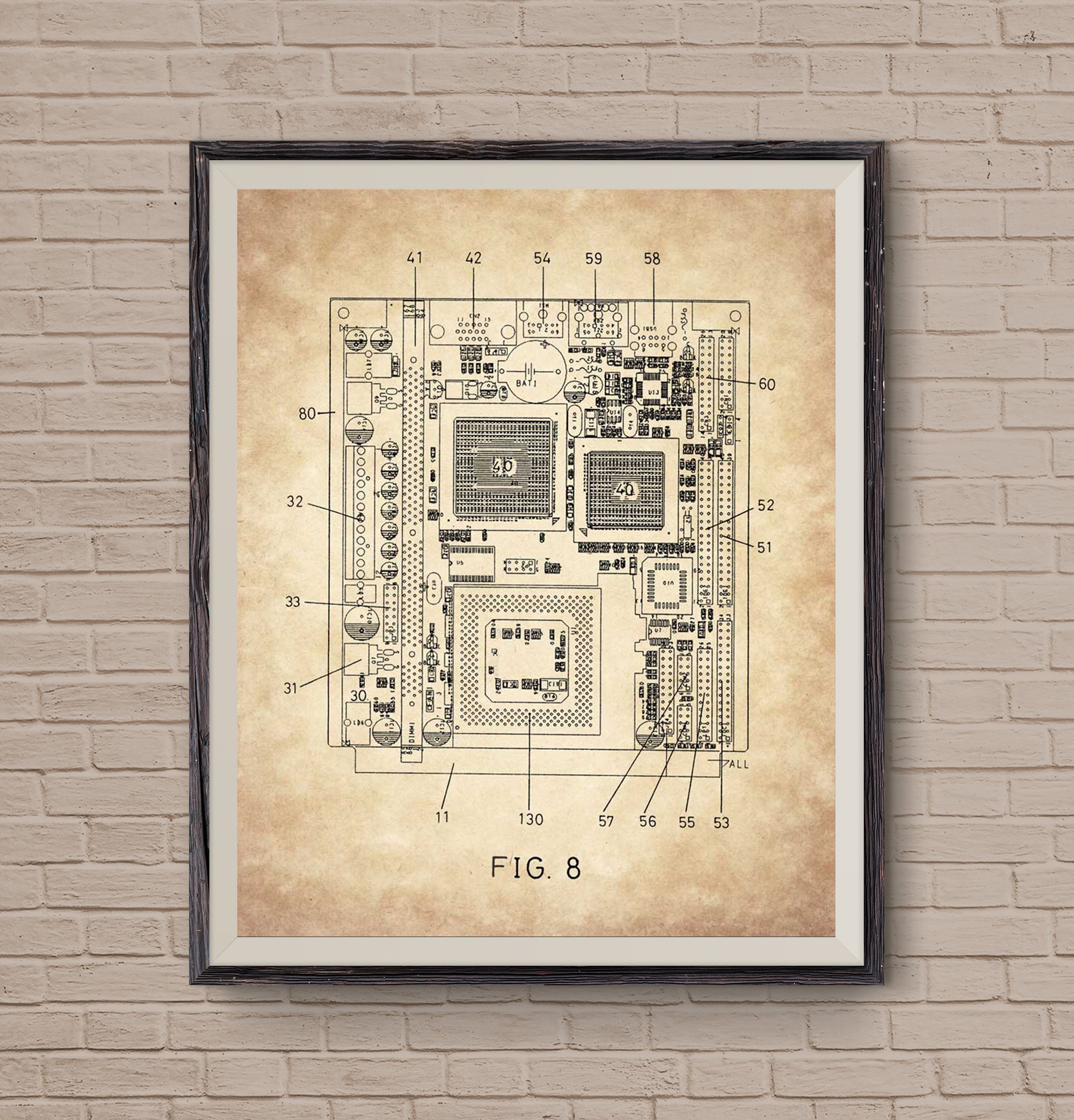 Computer Motherboard Patent Patent Print Computer Patent - Etsy
