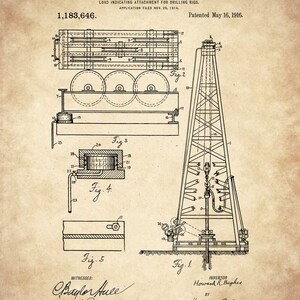 Oil Rig Poster, Industrial Art, Texas Art, Oil Derrick, Oil Worker, Oil ...