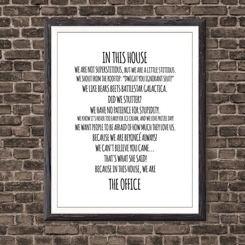 The Office Poster Quotes TV Poster the Office Tv Show in This - Etsy