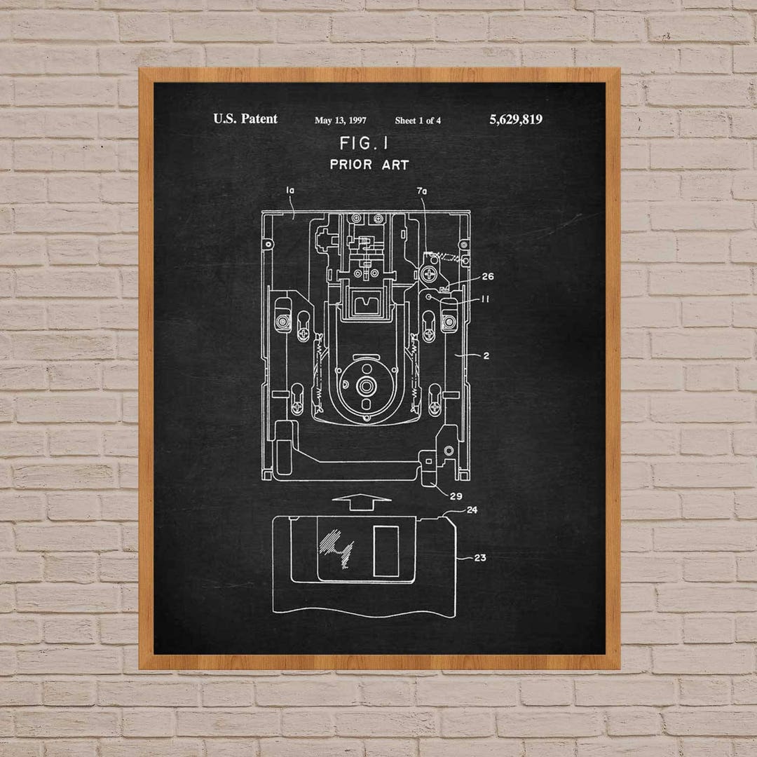 Floppy Disk Patent Art Print, Geek Decor - Etsy