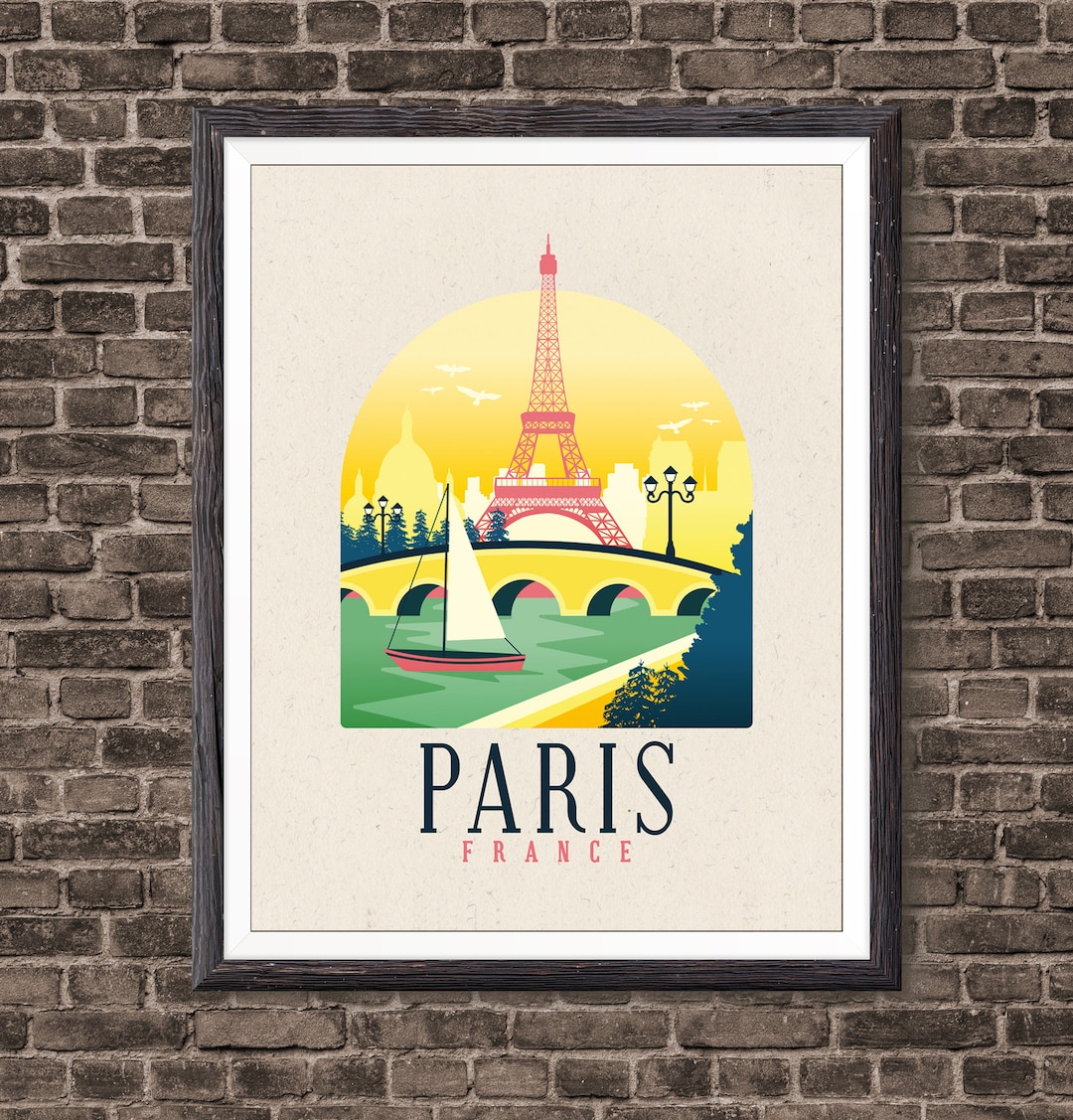 Paris Vintage Art Print, France Poster, French Decor, Gift for Teen ...