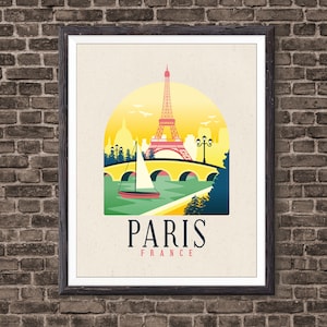 Paris Vintage Art Print, France Poster, French Decor, Gift for Teen ...