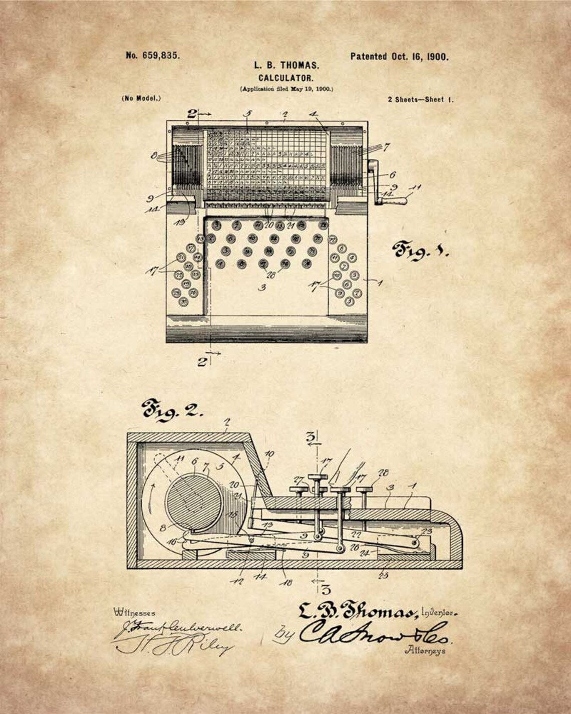 Vintage Calculator Mathematics Art Scientist Gift Math - Etsy