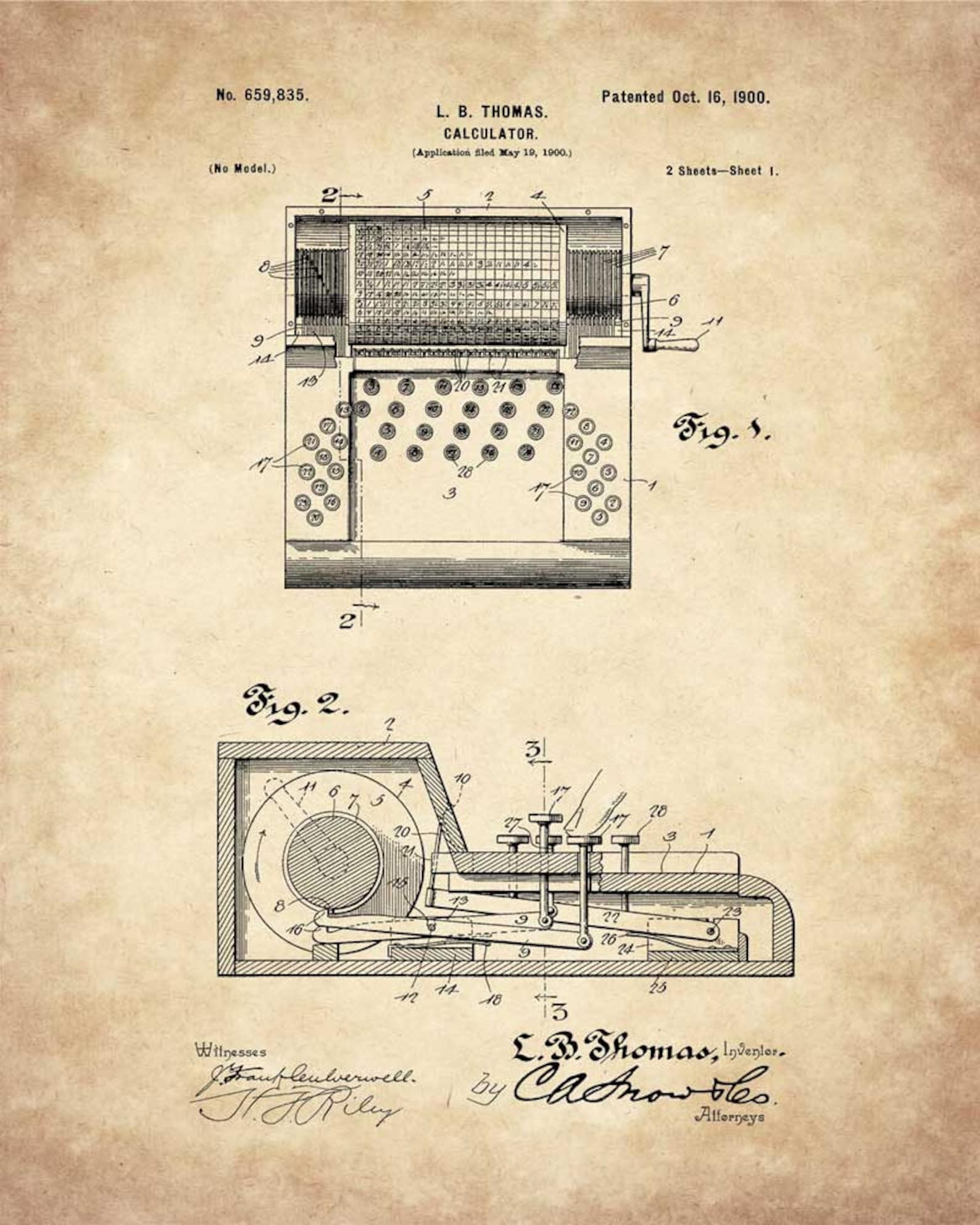 Vintage Calculator Mathematics Art Scientist Gift Math - Etsy