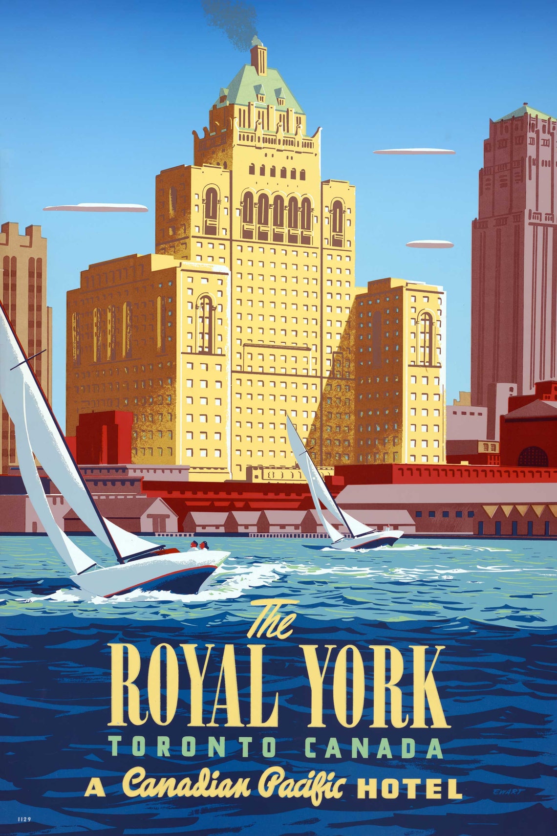 Toronto Canada Vintage Travel Poster Ontario Vintage Print | Etsy