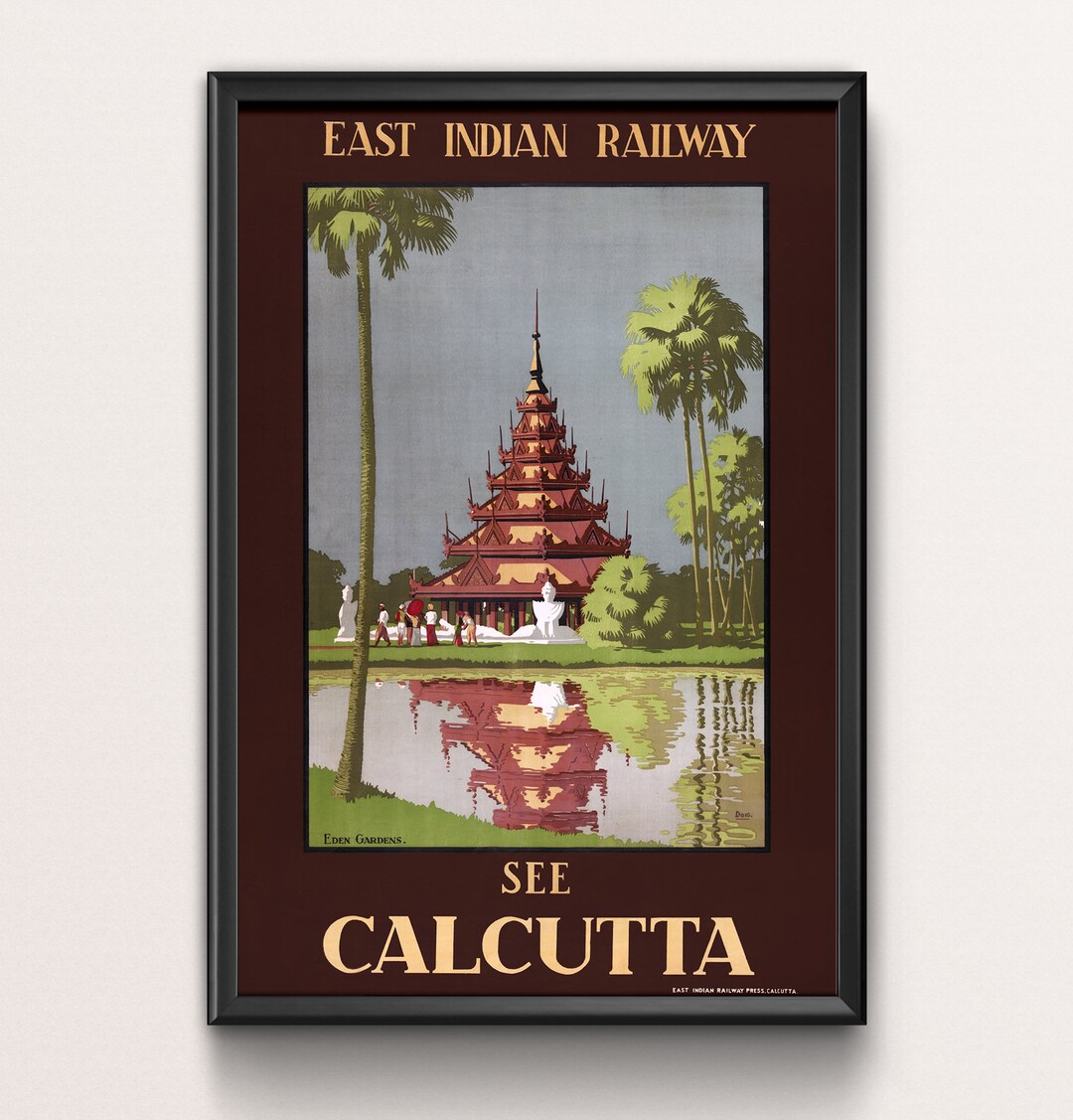 Calcutta India Travel Poster Travel Gifts - Etsy