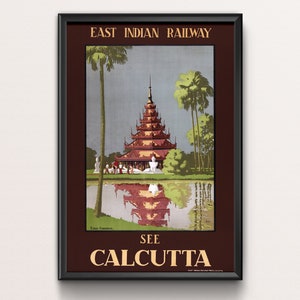 Calcutta India Travel Poster Travel Gifts - Etsy
