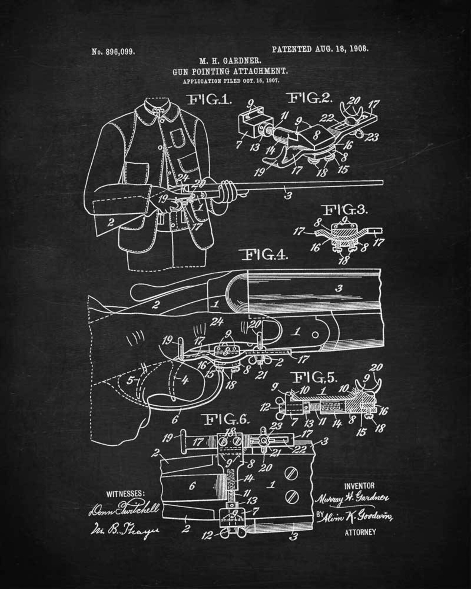 Hunting Patent Print Set of 3 Browning Rifle Duck Decoy | Etsy