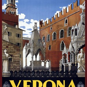 Verona Italy, Travel Poster, Verona Print, Verona Poster, Travel Decor ...