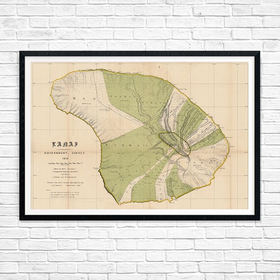 Giclée Art & Collectibles large map oversize map print 1878 very rare ...