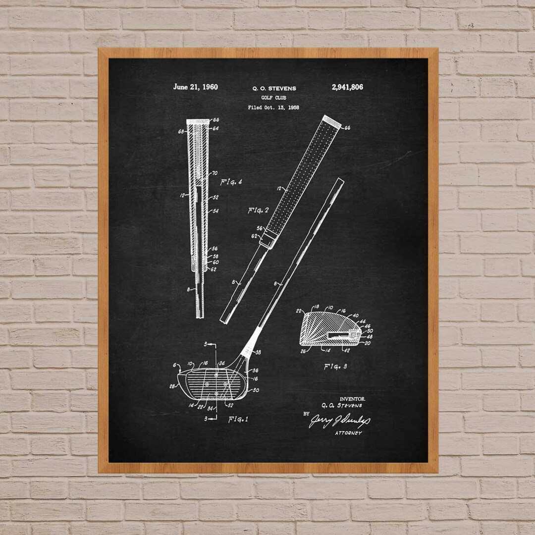Golfer, Golf Club Print, Golf Art, Golf Wall Ar, Patent Art Print, Golf ...