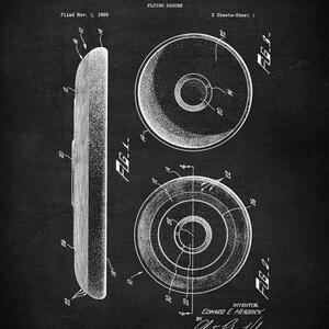 Frisbee Patent Print Wall Art Set, Frisbee Golf, Disc Golf, Disc Golf ...