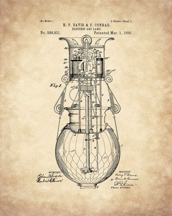 Electric Arc Lamp Invention Drawing Sun Towers Arc Lights Madison