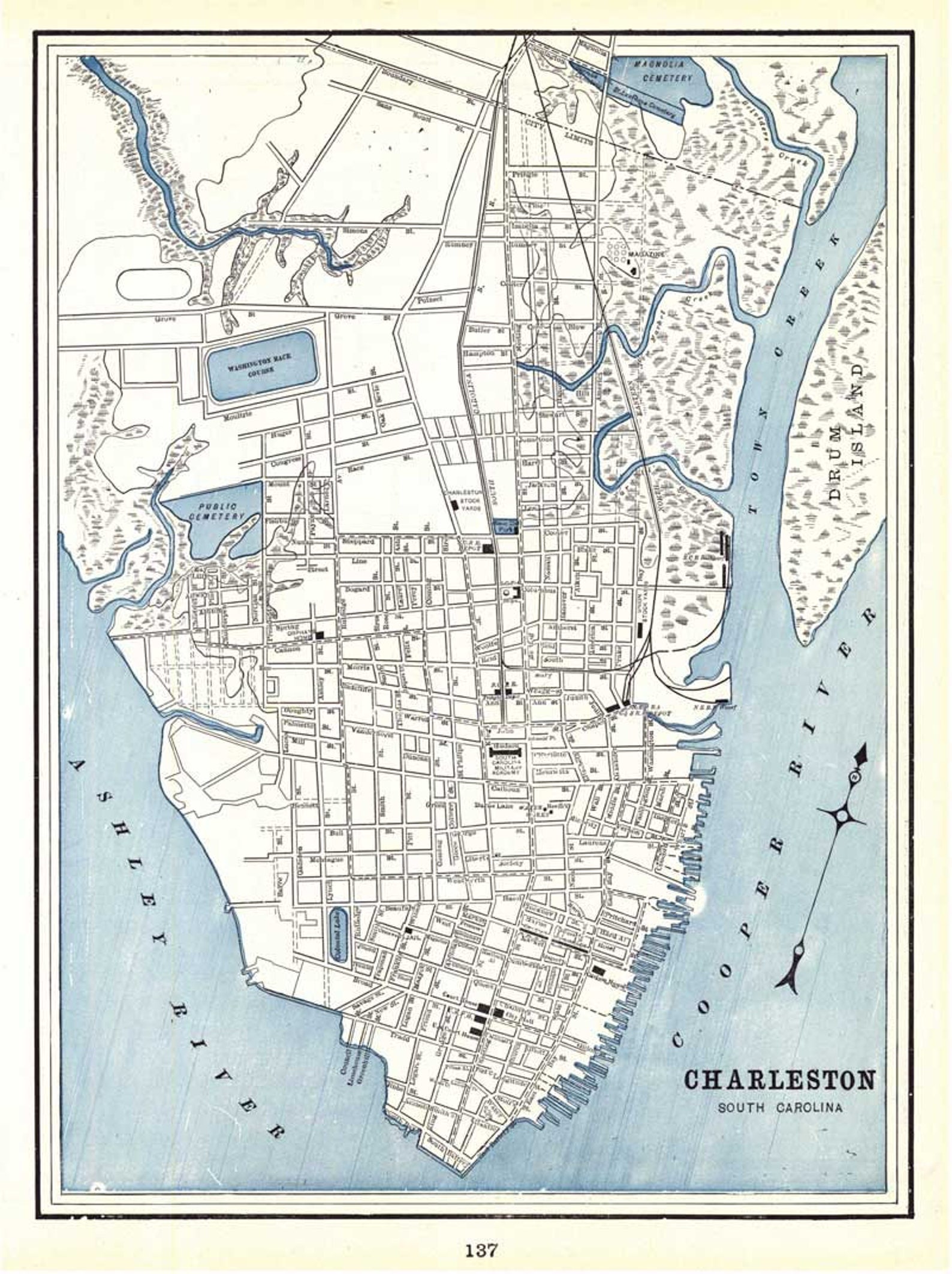 Charleston South Carolina Map Charleston Map Old Map of - Etsy