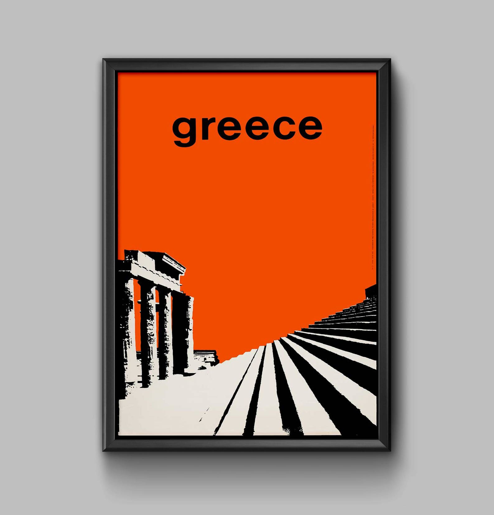 Greece Travel Poster – Athens Acropolis, Vintage Style Art Print - Etsy