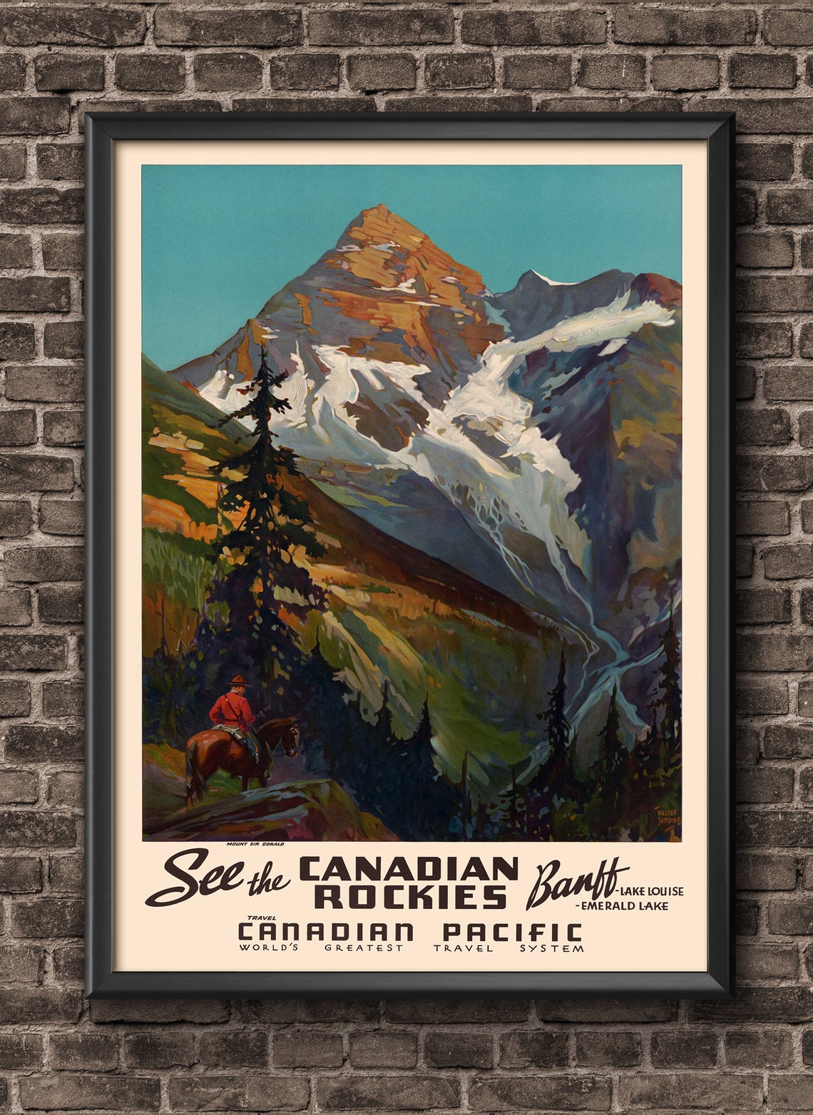 Canadian Rockies Banff Canada Vintage Travel Poster, Lake Lousie ...