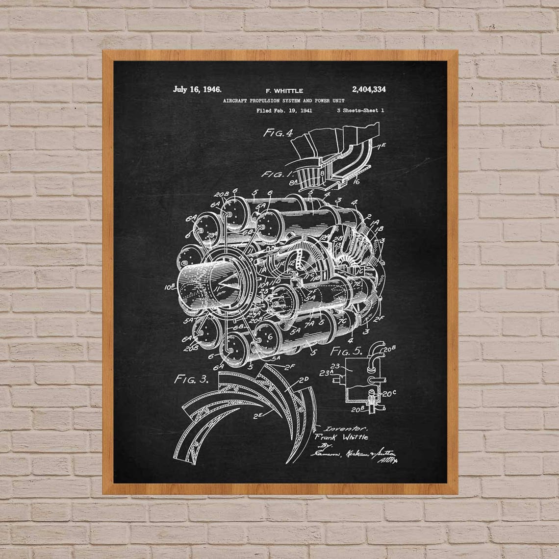 Jet Engine Print Patent Print Aircraft Engine Aircraft - Etsy
