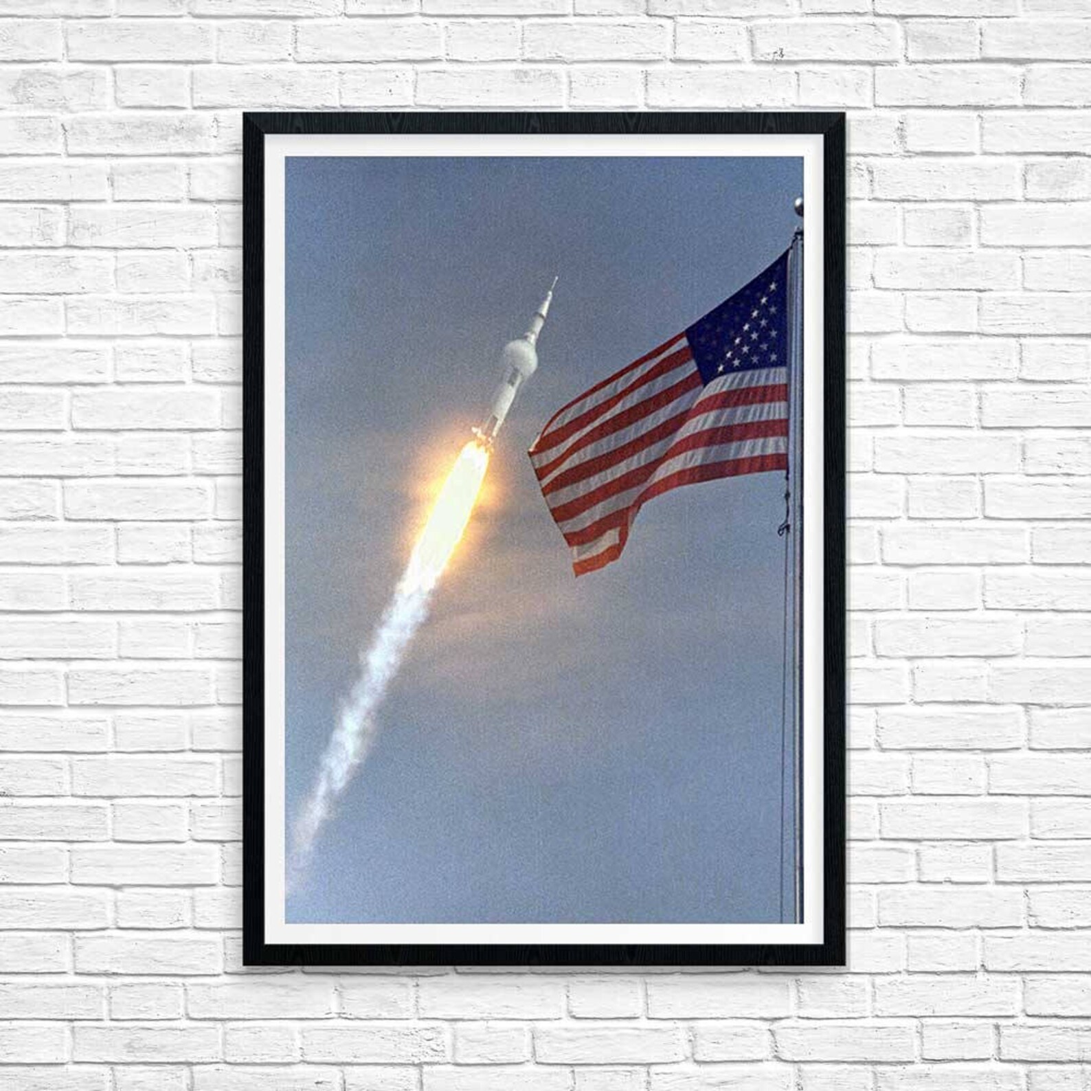 Space Poster First Lunar Landing Mission 1969 Apollo 11 - Etsy