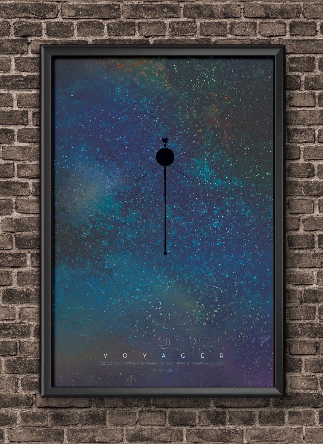 Voyager NASA Travel Poster -space Poster, Boys Room, Home Decor, Unique ...