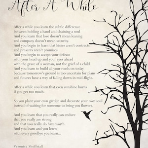 Buy Veronica Shoffstall Love Poem Art Print After A While Poem Poster ...