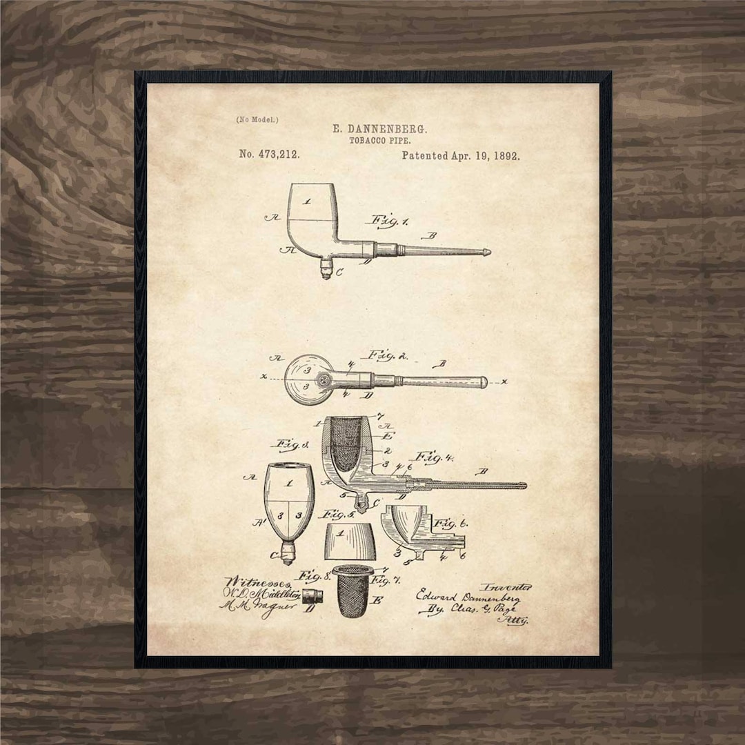 Tobacco Pipe, Smoking Pipe, Vintage Pipe, Tobacco Pipe Poster, Tobacco ...