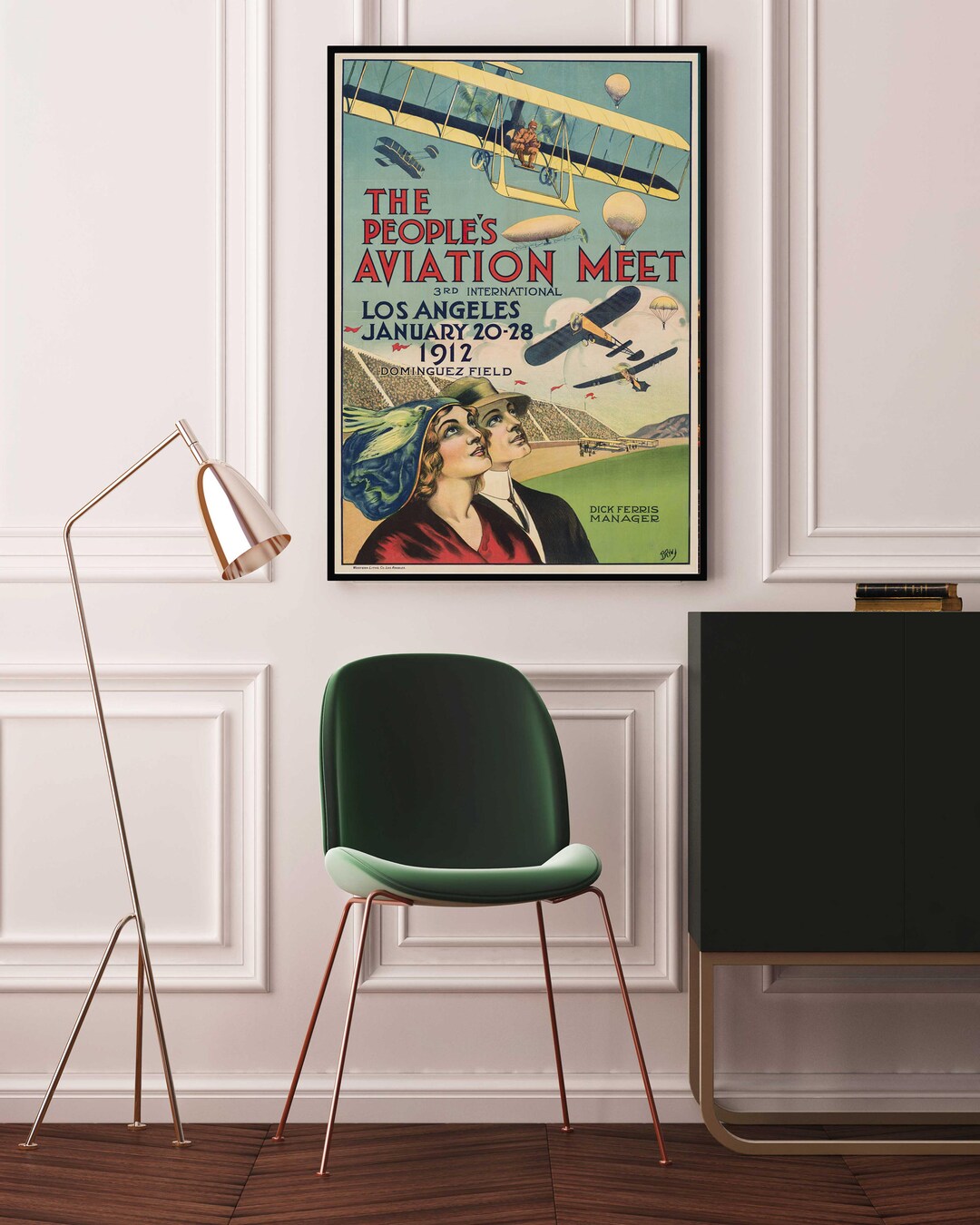 Vintage Aviation Meet Poster – Art Deco Airplane Wall Art - Etsy