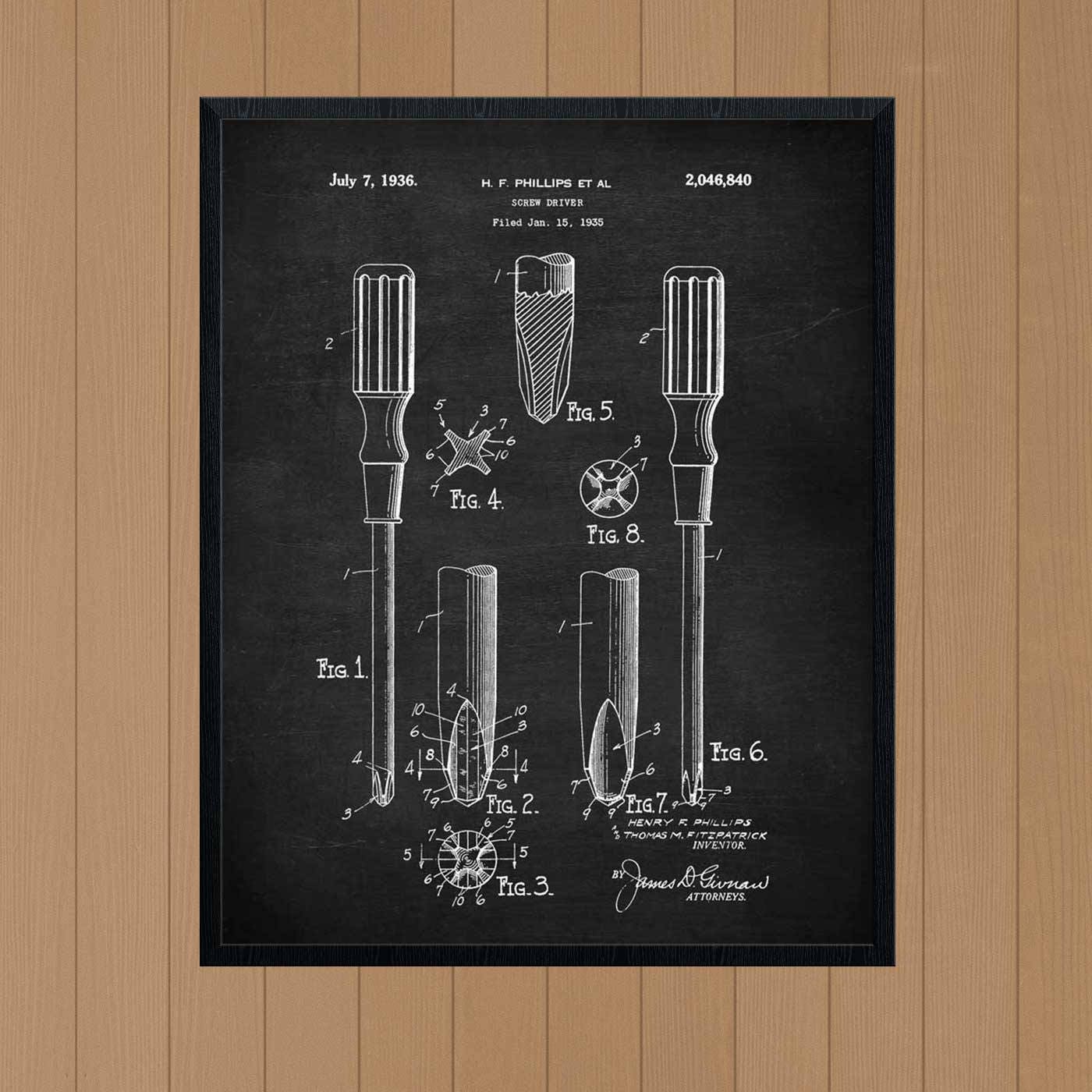 Phillips Screwdriver Patent Art Print, Tool Poster, Garage Decor - Etsy