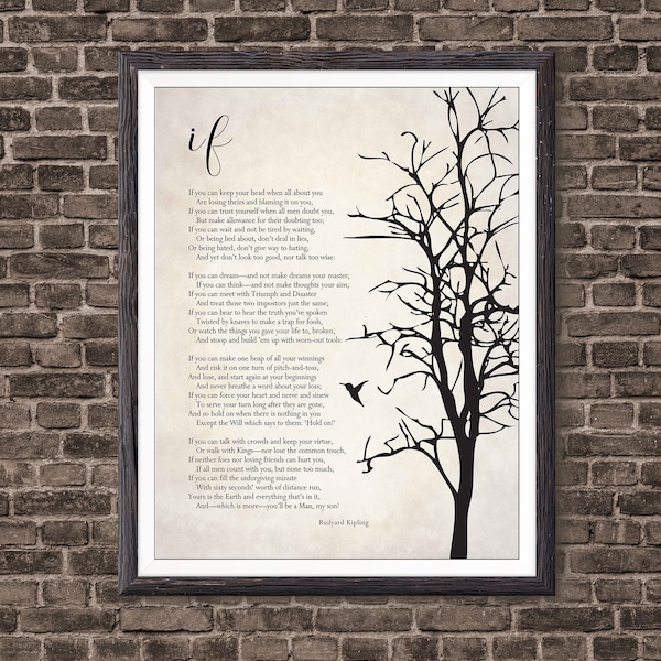If Rudyard Kipling - Etsy